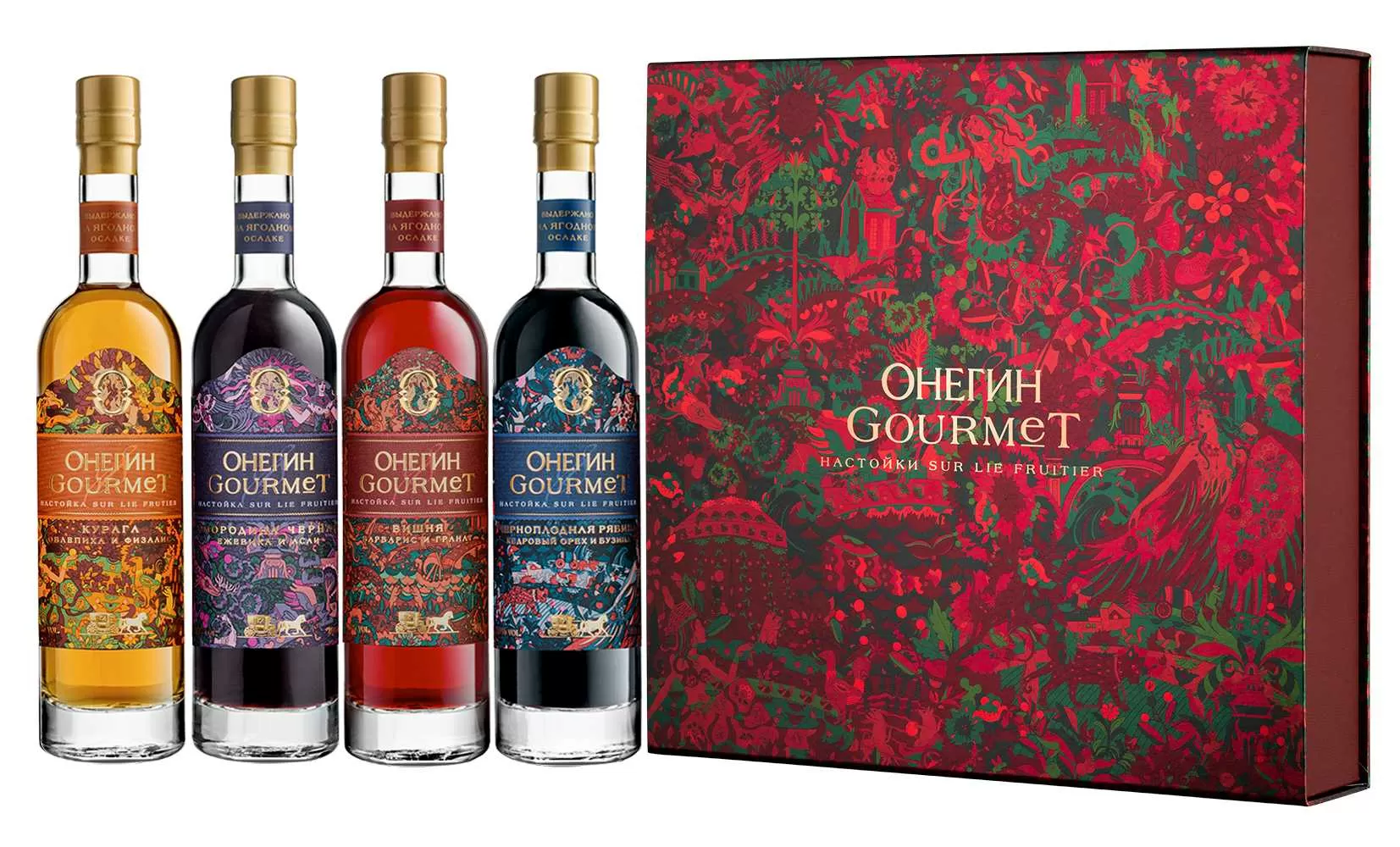Настойка Онегин Gourmet Сказка ягодная сладкая набор 4х200 мл 0.2 л ...